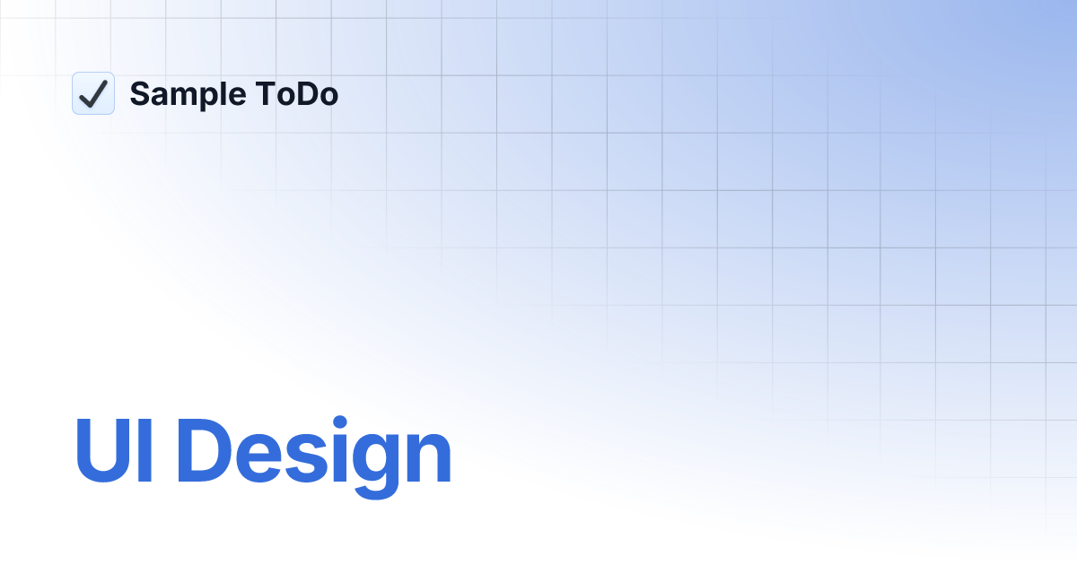 Ui Design Sample Todo